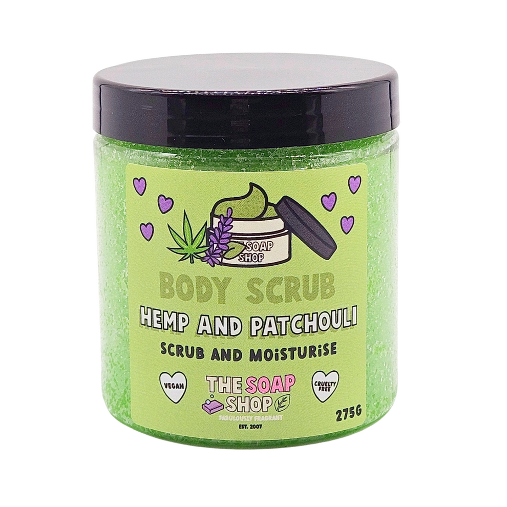 Hemp and patchouli body scrub – The Soap Shop
